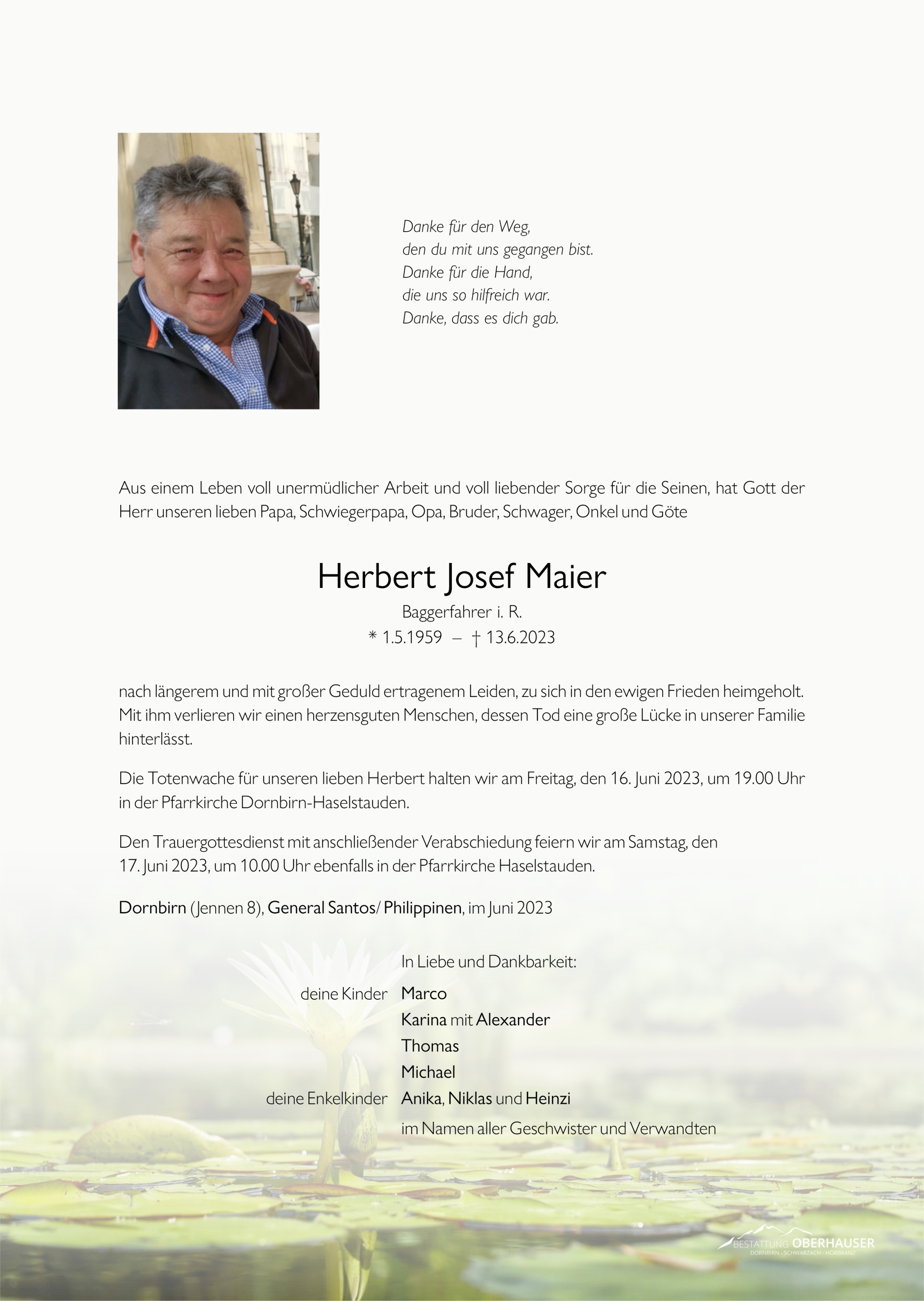 Todesanzeige - Trauerhilfe – abschied GesmbH